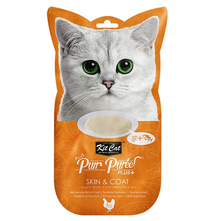 Kit Cat Purr Puree PLUS Skin & Coat (Chicken) 60g @KC-3222 | Pet Line ...
